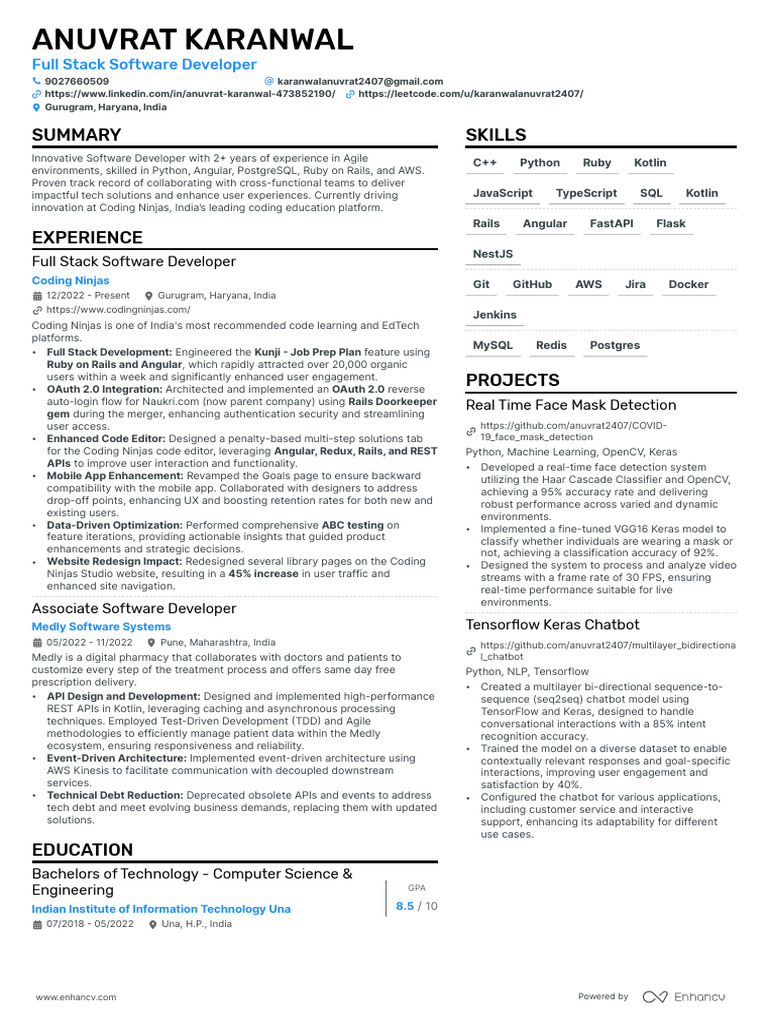 Anuvrat Karanwal - SDE - Backend | PDF