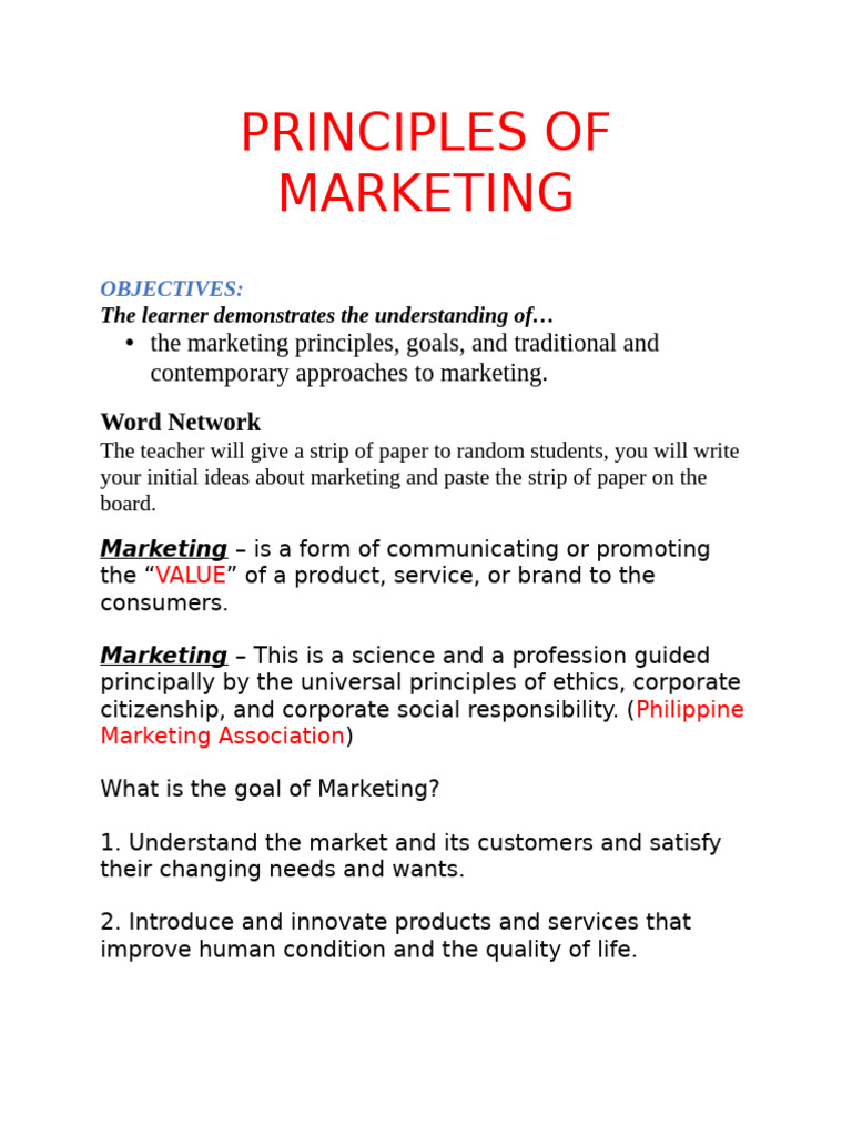 Principles of Marketing | PDF