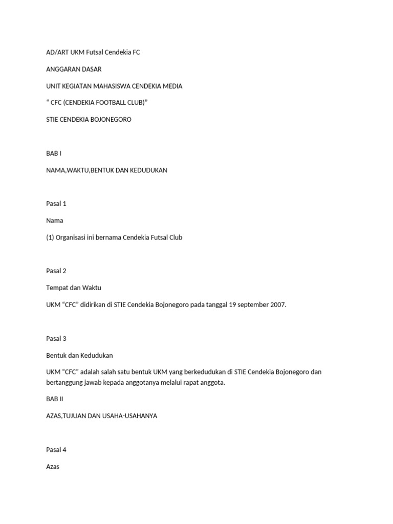 Ad-Art Ukm Futsal SSFC | PDF