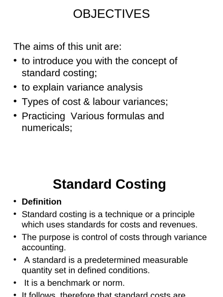 Standard Costing | PDF