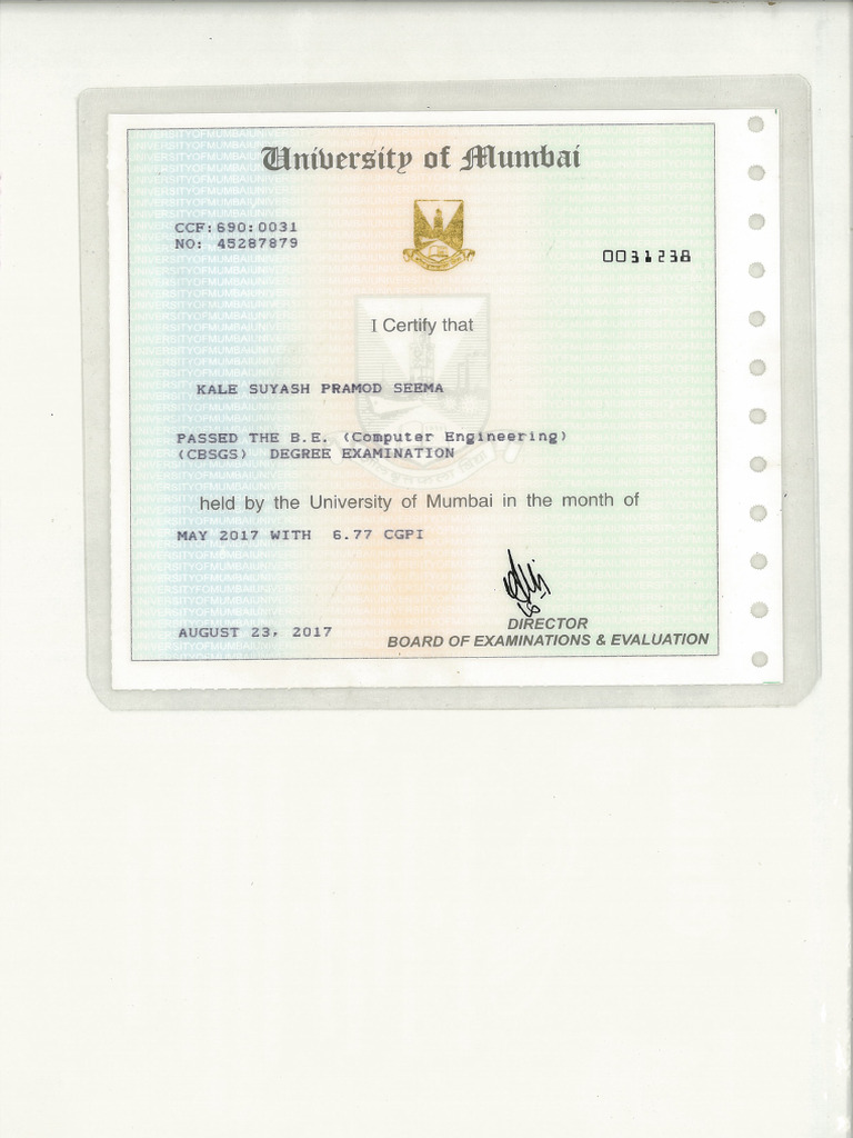 Degree Certificates | PDF