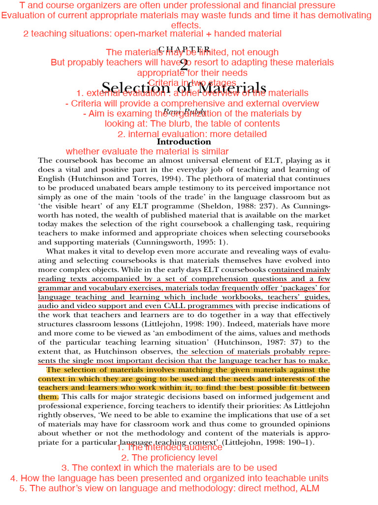 WEEK3 - Selection of Materials - Ch2. Pp.37-57 - Rani Rubdy 2014. Bloomsbury | PDF