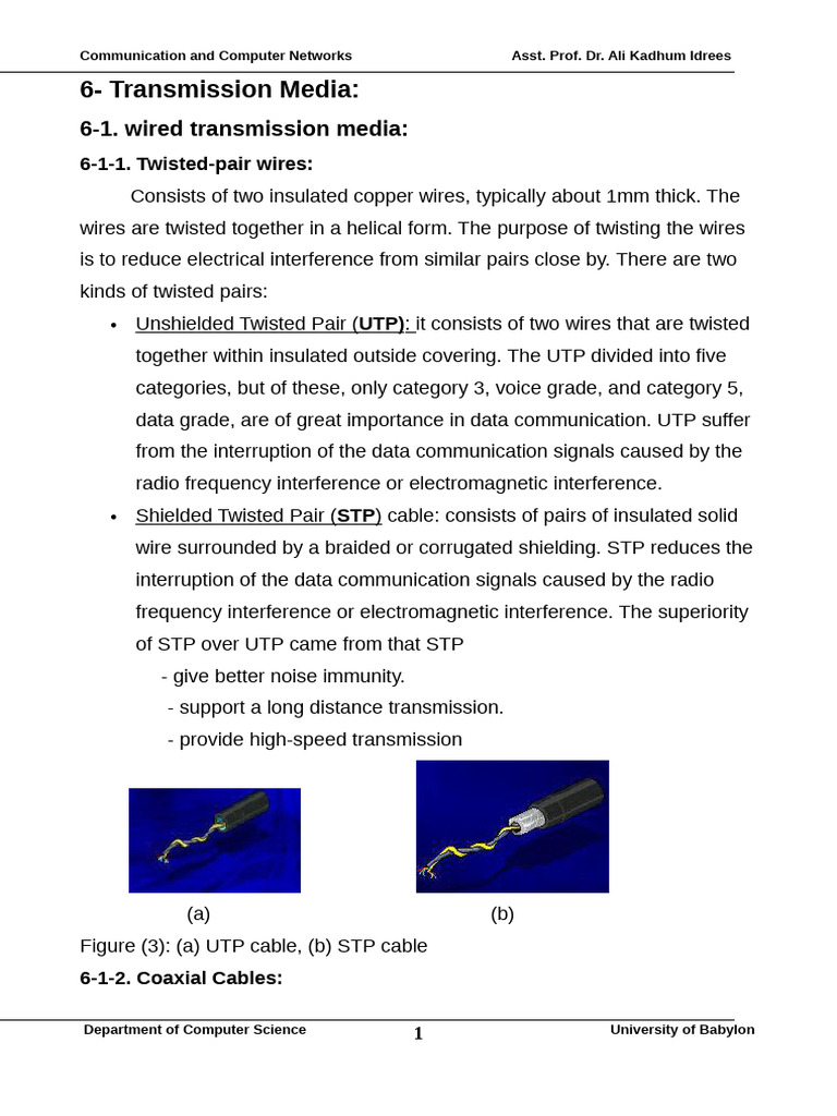 Wired Network Media | PDF | Radio Spectrum | Computers