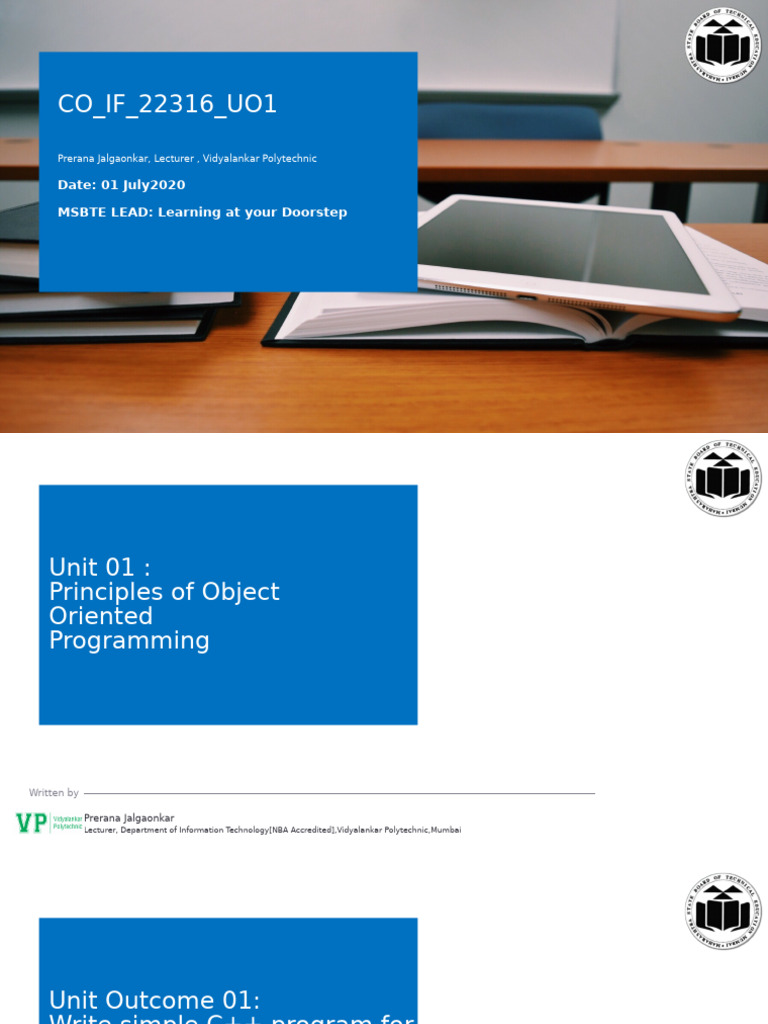 Oop Co1 Lo3 PPT | PDF