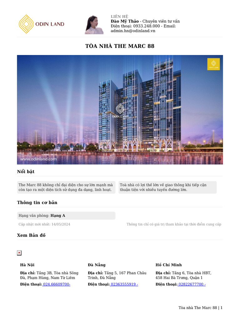 Toa Nha The Marc 88 | PDF