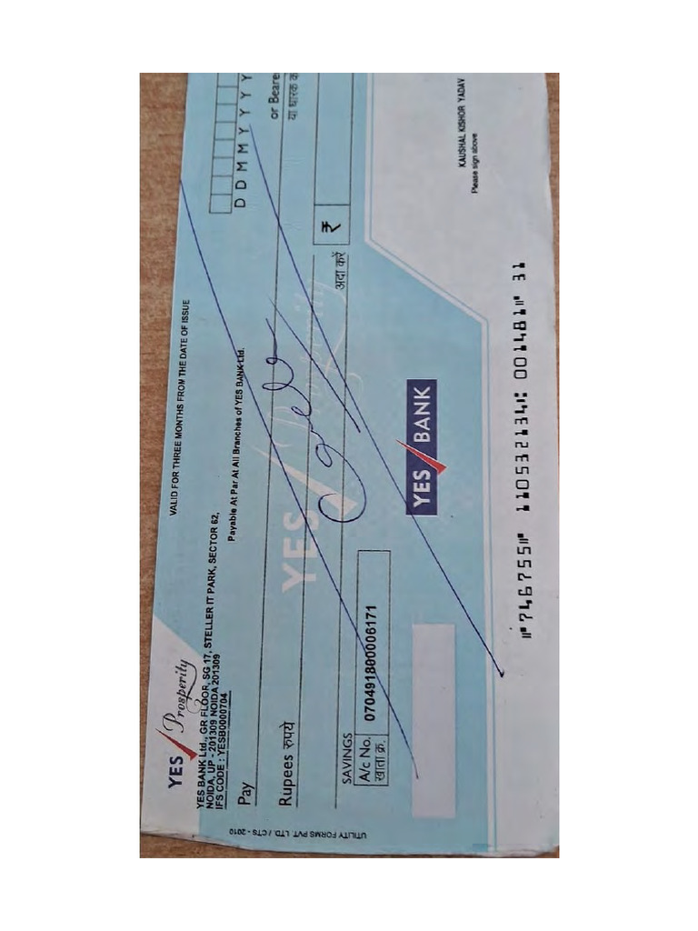 Cancelled Cheque | PDF
