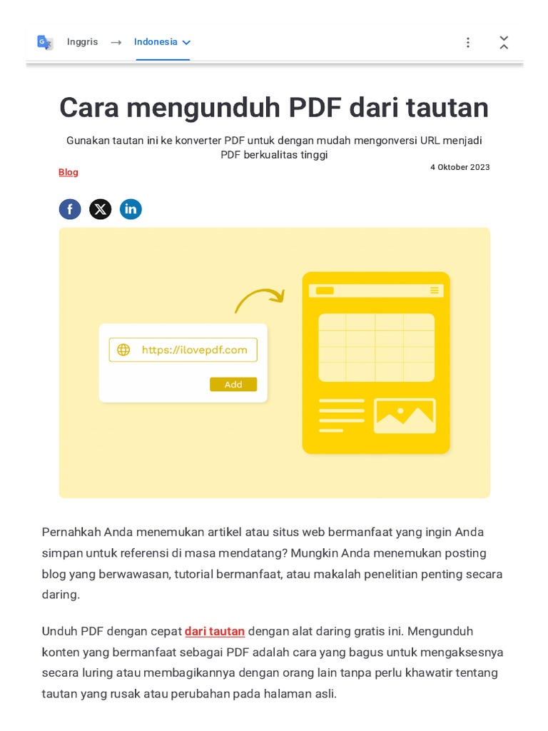Cara Mengunduh PDF Dari Tautan Dengan Alat Web Ke PDF | PDF