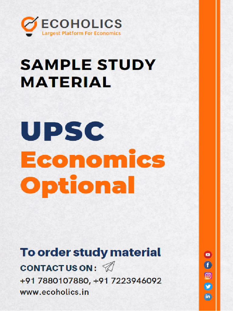 Economics Optional Ebook Sample Study Material by Ecoholics | PDF
