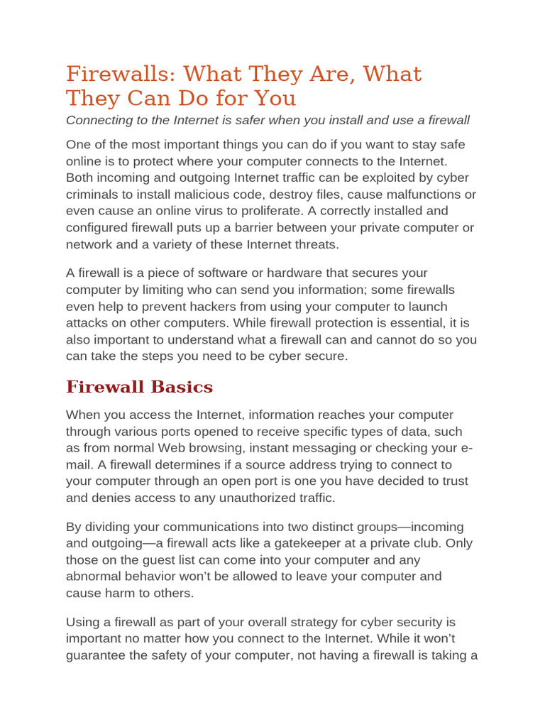 Firewall | PDF