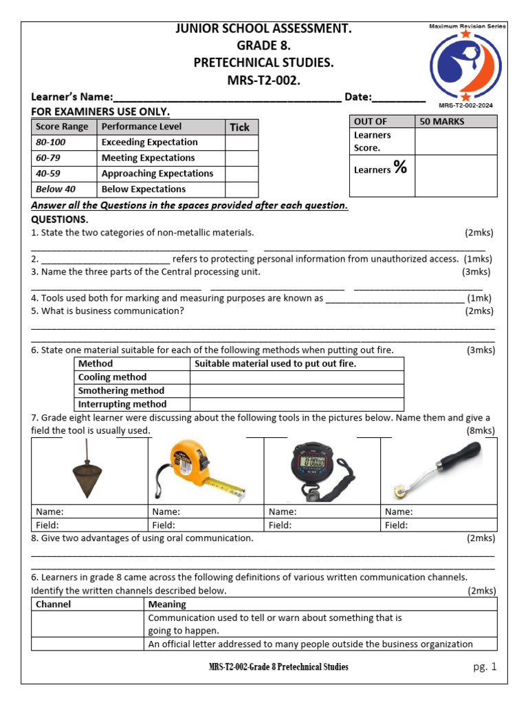 g8 t2 002 Pretechnical Studies. | PDF