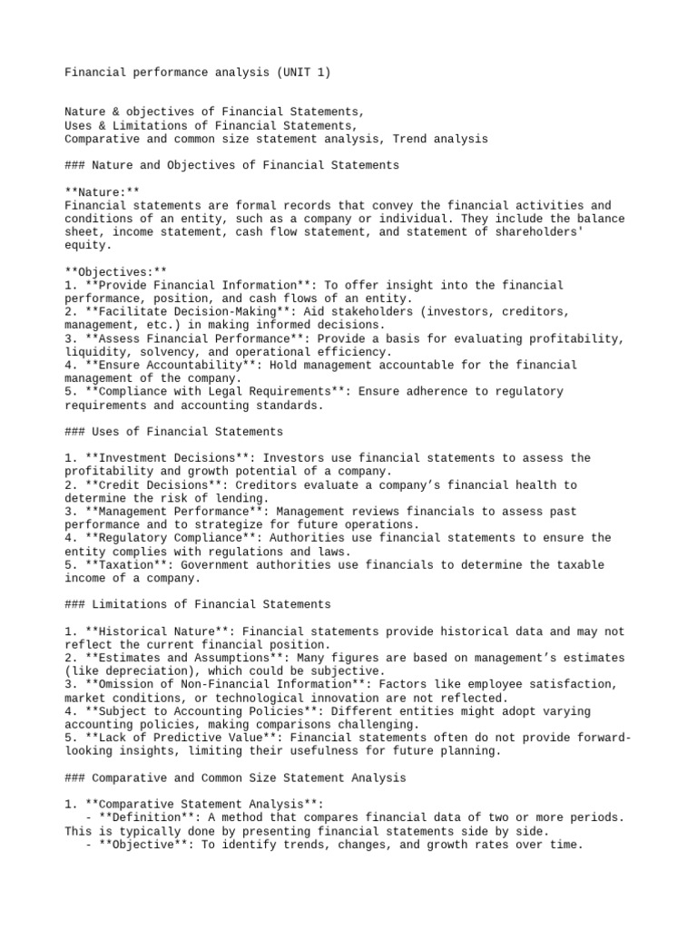 Financial Performance Analysis | PDF