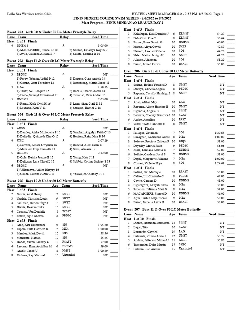 Meet Program Day 2 | PDF