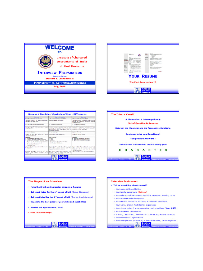 Interview Preparation Handout | PDF