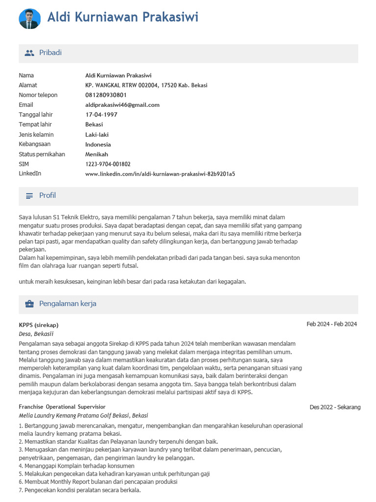 CV Aldi Kurniawan Prakasiwi | PDF