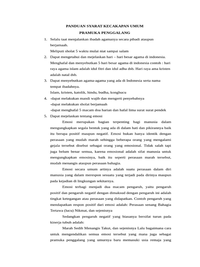 Panduan Materi SKK Penggalang - 123015 | PDF | Pengembangan Diri | Sains & Matematika