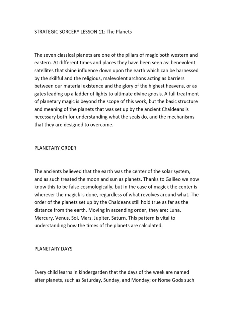 STRATEGIC SORCERY LESSON 11 JHG | PDF