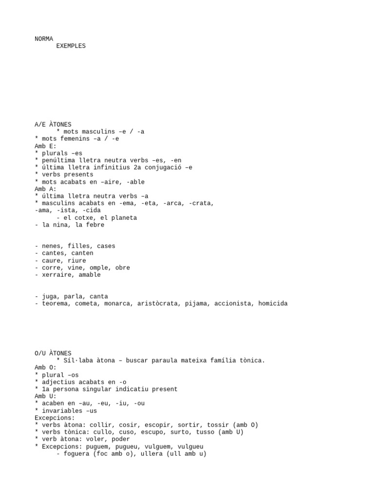 Resums D'ortografia | PDF