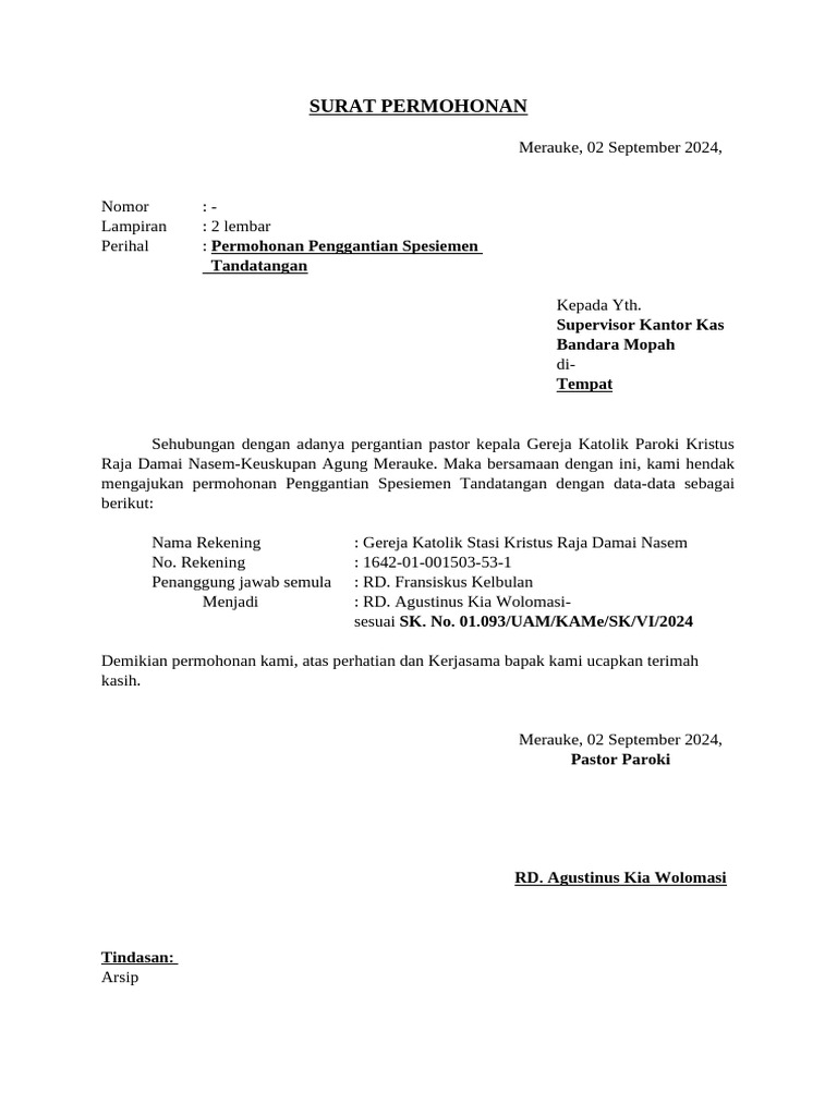 Surat Permohonan | PDF