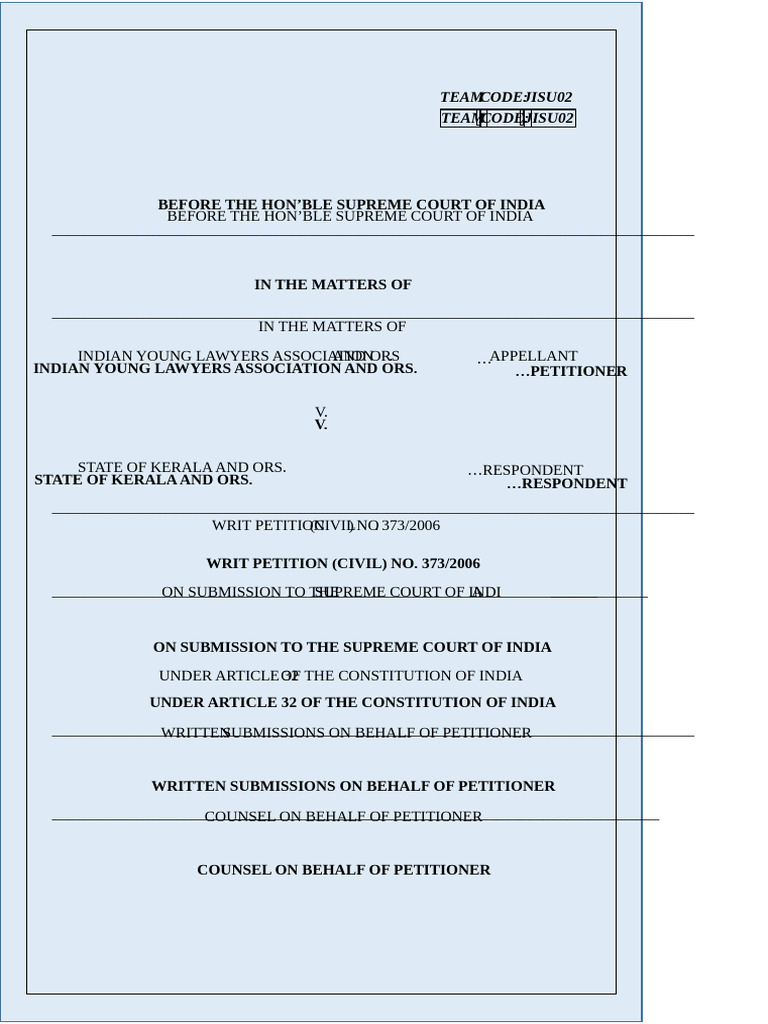 JIS University National Moot Court Competition 2019 | PDF