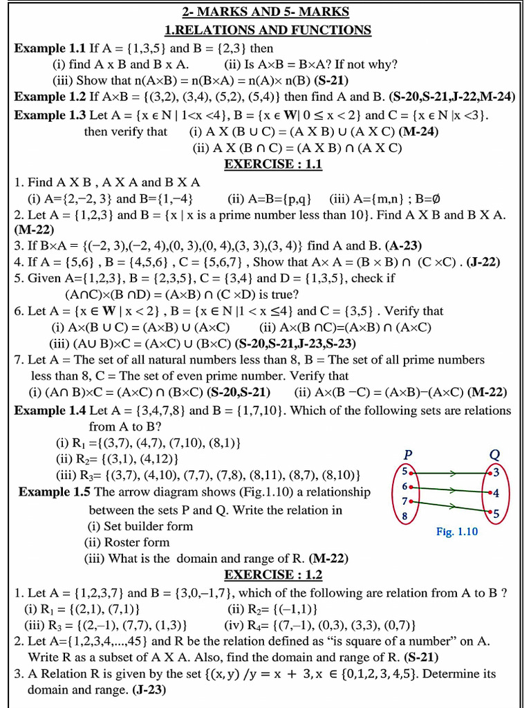 10th-Maths-Questions-Bank-2 Marks and 5marks | PDF