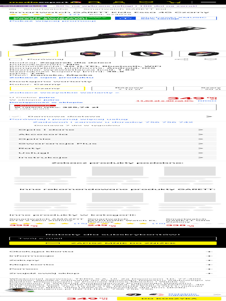 GARETT Kids Essa 4G Czarny Smartwatch - Niskie Ceny I Opinie W Media Expert | PDF