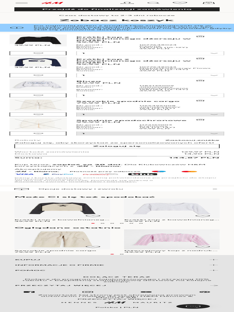 Zobacz Koszyk H&M | PDF