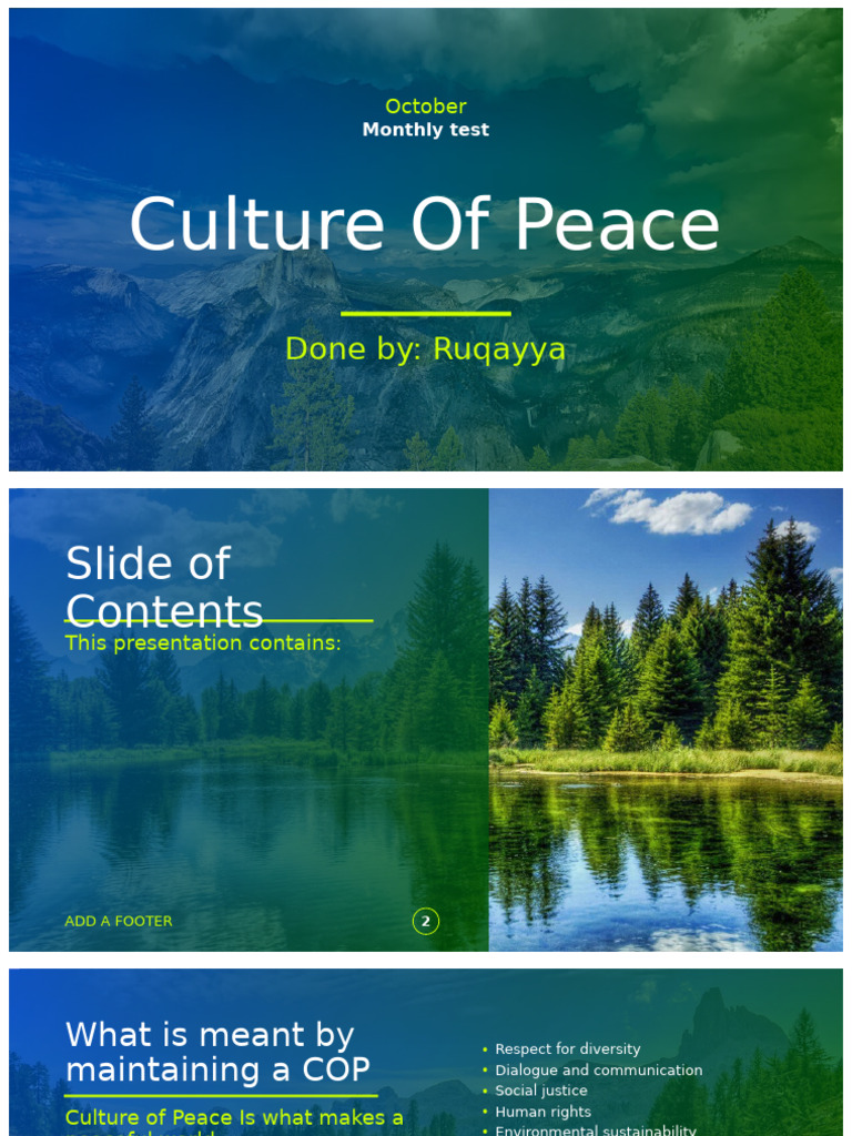 Culture of Peace | PDF