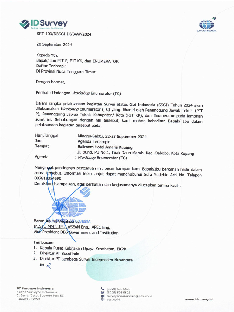 Surat Undangan TC NTT | PDF