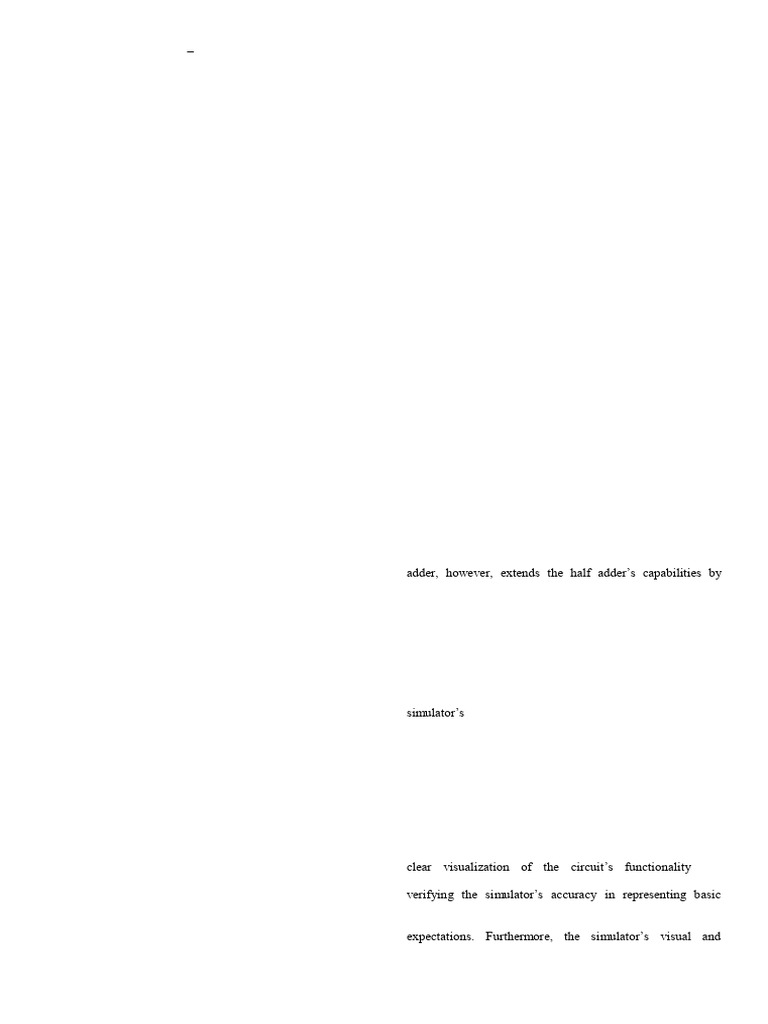 DEEDS Simulator for Adder Circuit Analysis | PDF | Digital Electronics ...