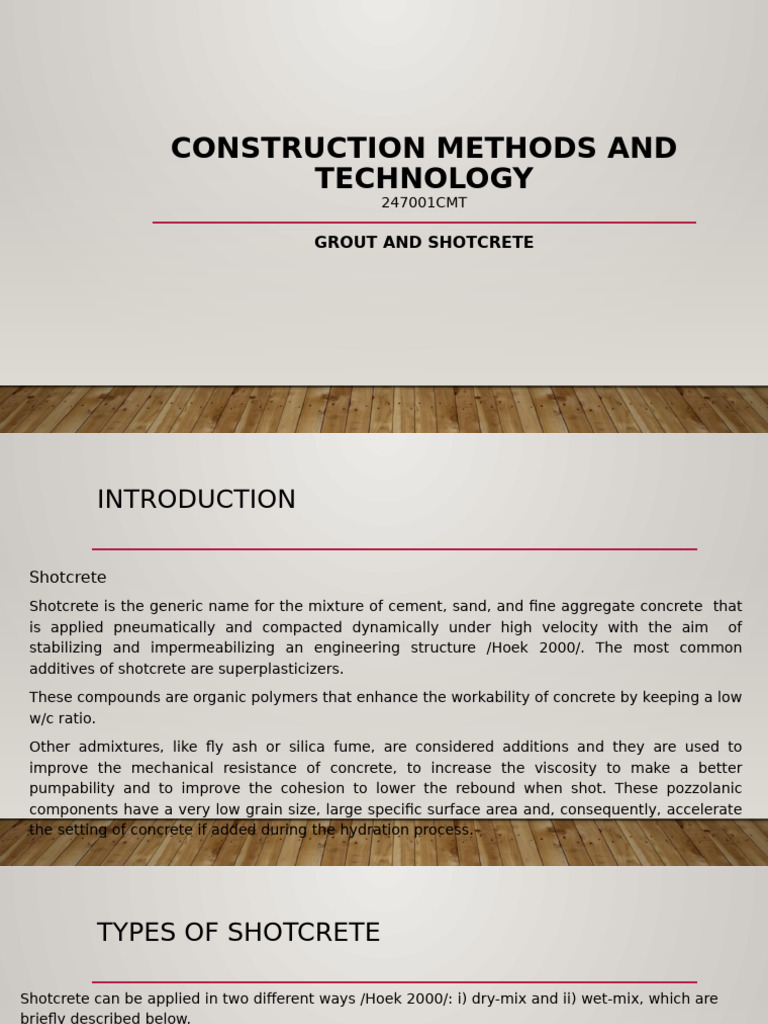 Grout and Shotcrete | PDF