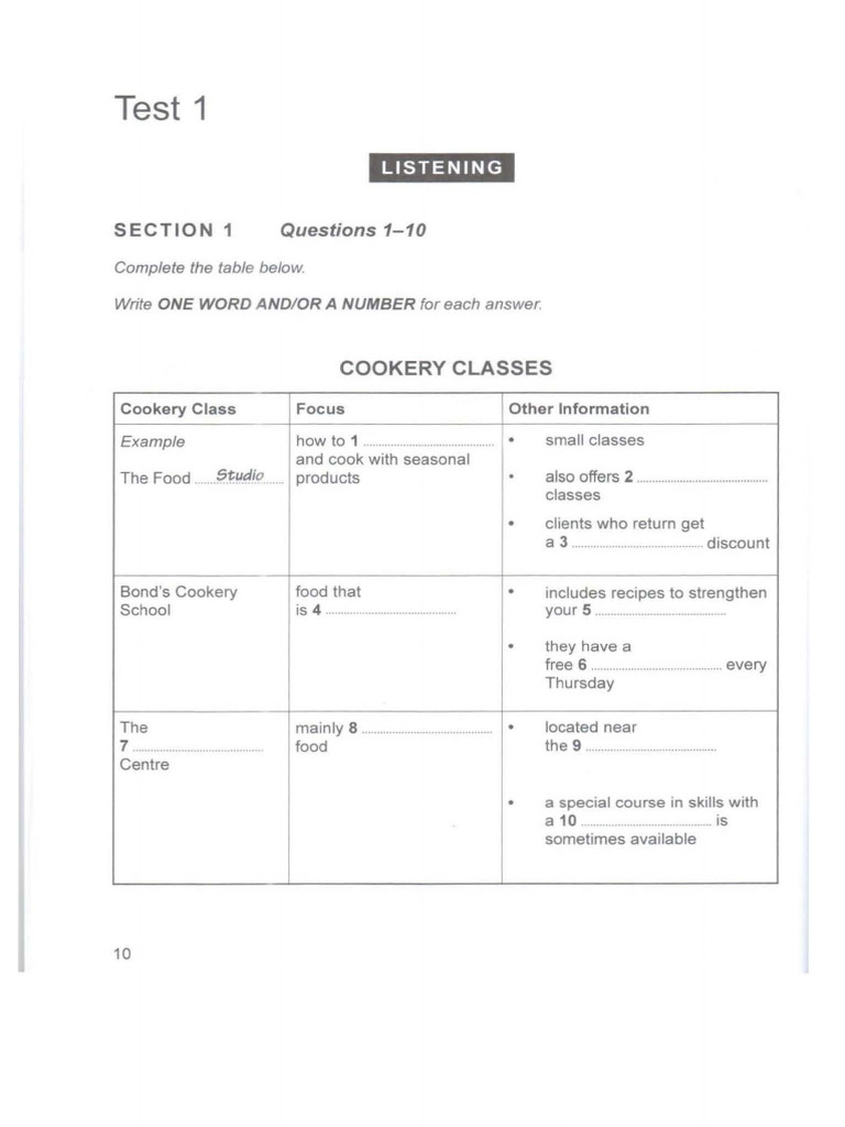 Listening Test 1 Ielts 13 Pdf