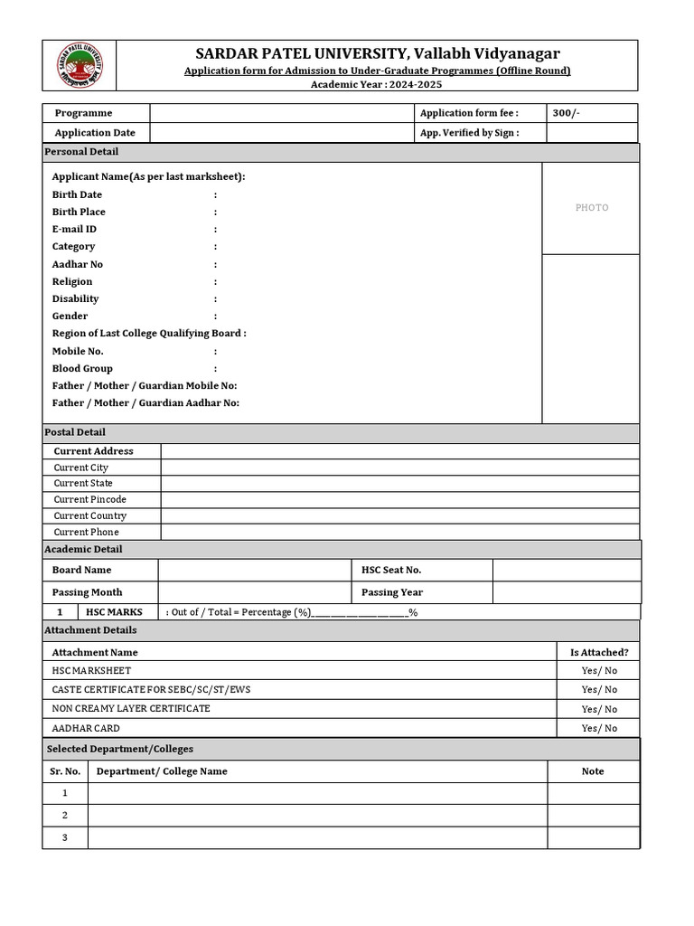 .Trashed 1729621785 UG Application Form 2024 2025 | PDF