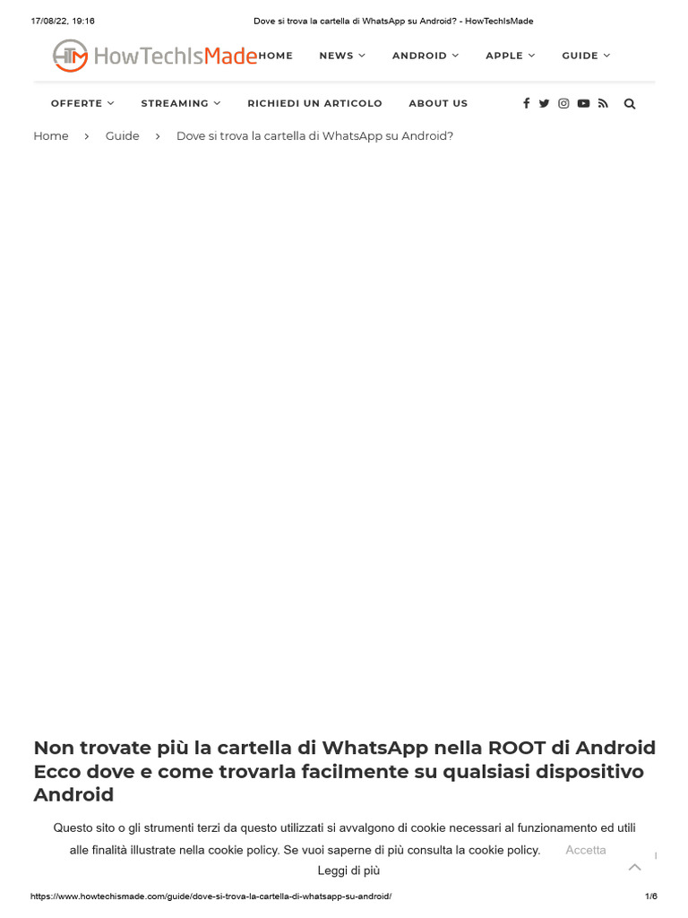 Dove Si Trova La Cartella Di WhatsApp Su Android - HowTechIsMade | PDF