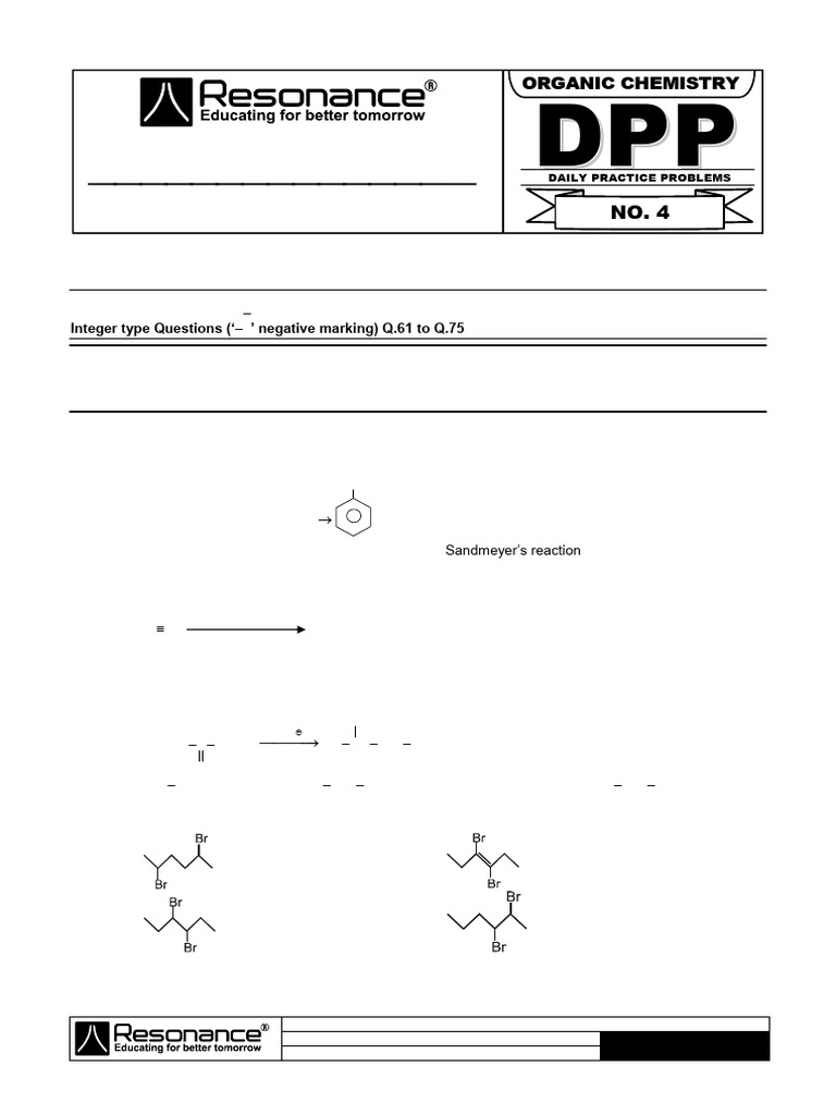 DPP No. 4 CHEMISTRY | PDF