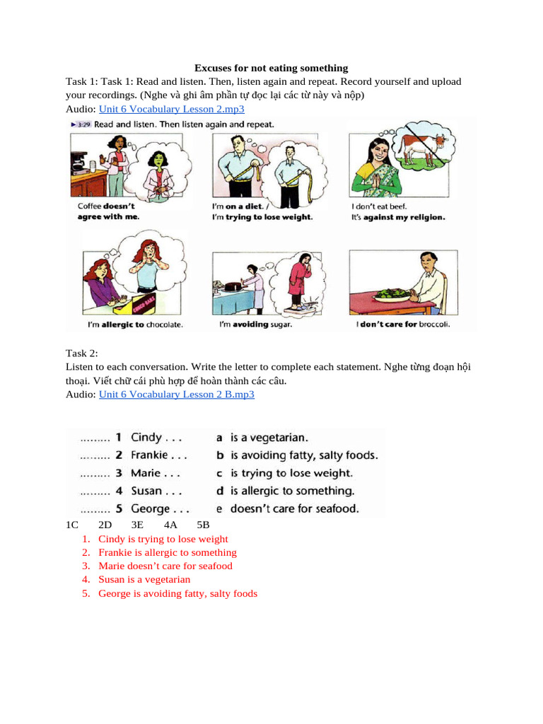 Vocabulary Lesson 2 | PDF