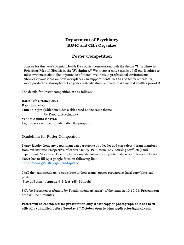 Psy Poster Competition 10-10-2024 | PDF