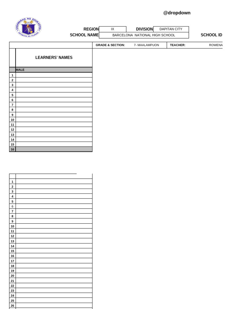 1st To 4th Mapeh e Class Record Matatag Curriculum | PDF