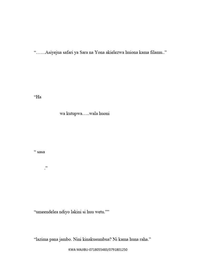 Bembea Maswali Na Majibu | PDF