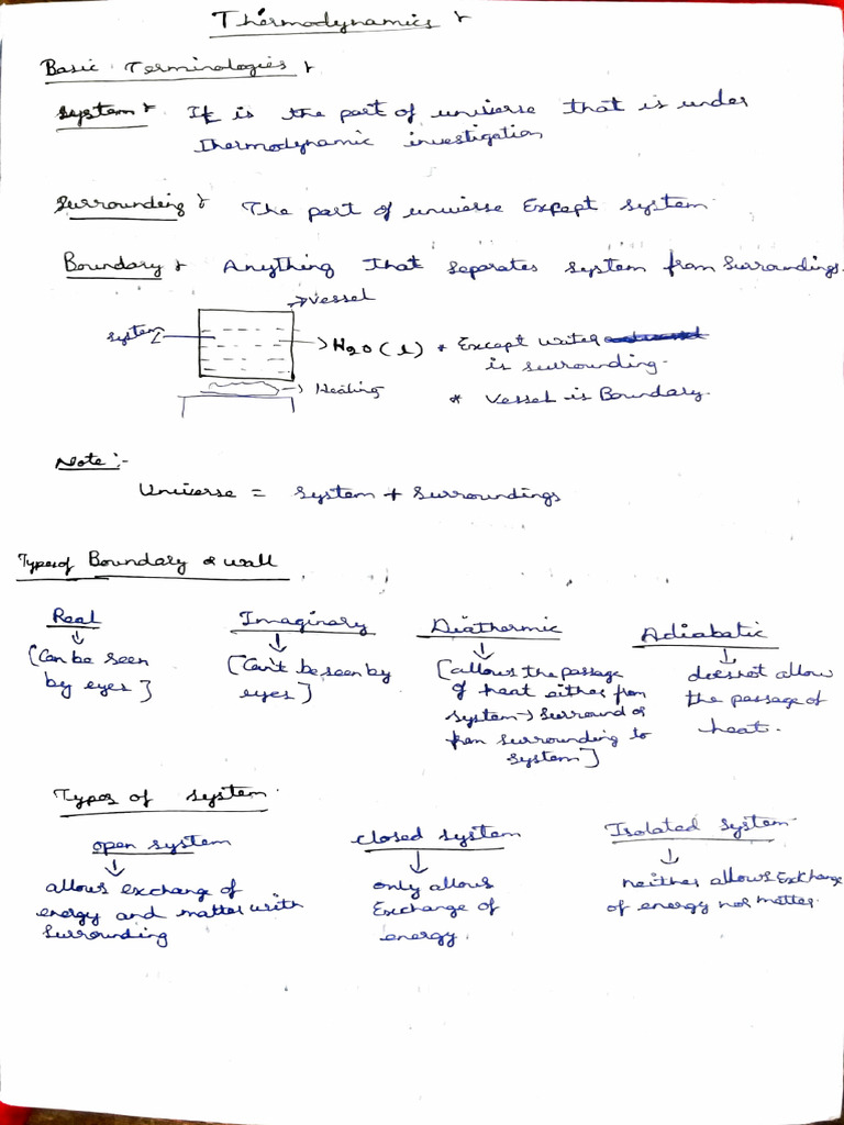 Class 11 Thermodynamics Notes PDF | PDF | Thermodynamics | Continuum ...