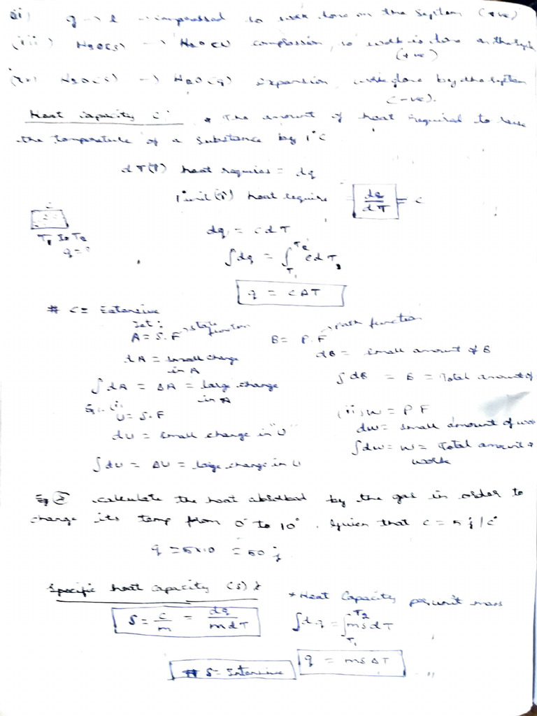 Thermodynamics Short Notes 2 | PDF
