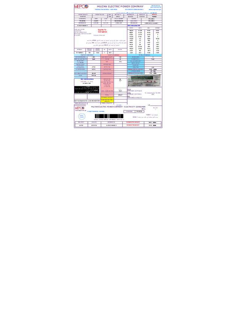 Mepco Online Bill | PDF