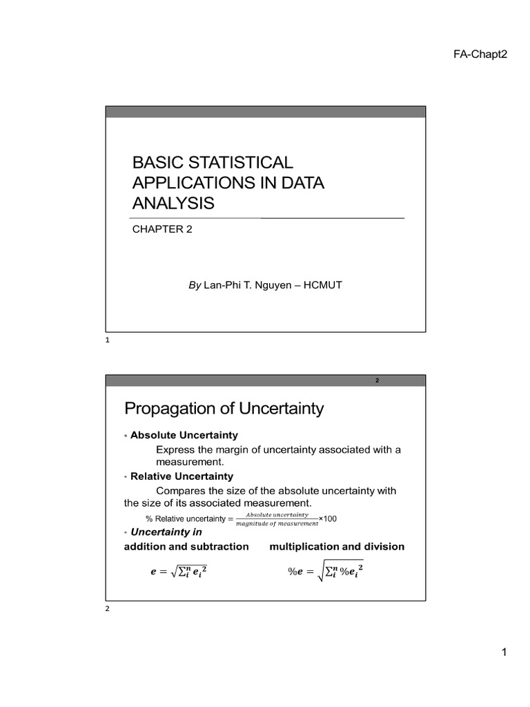 Chapter2 Basic Statistical Analysis Std Pdf