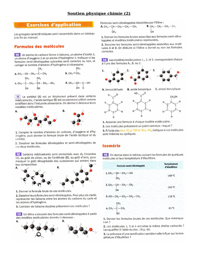 Soutien Physique Chimie 2 | PDF