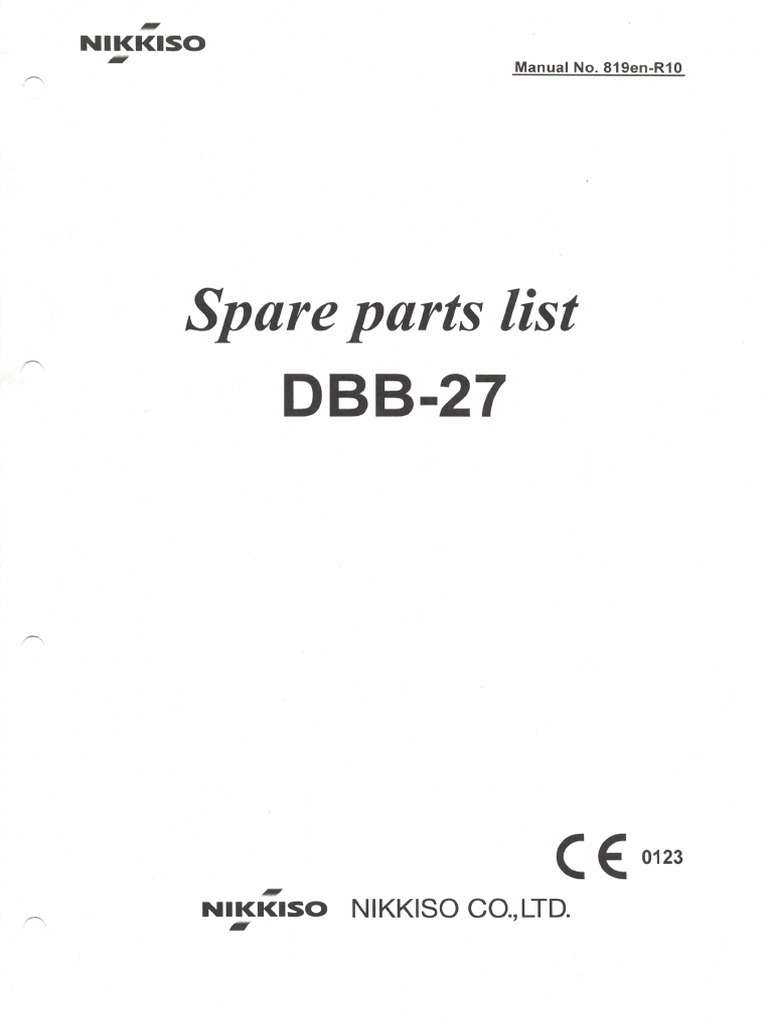 Spare Parts List DBB-27 | PDF