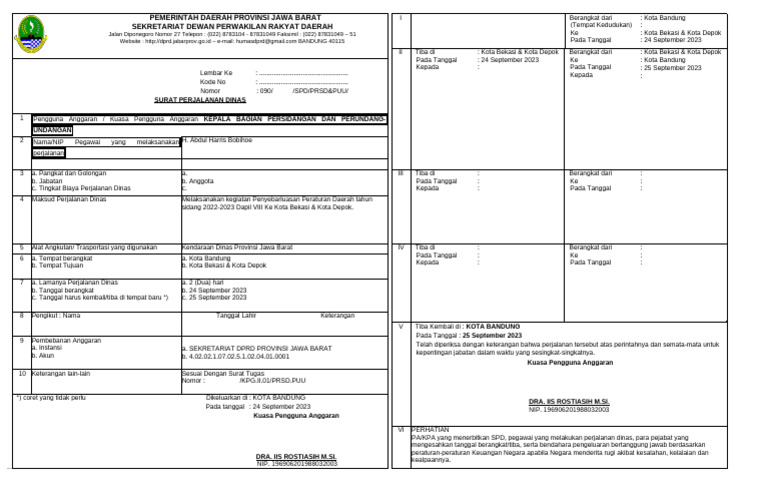 Visum - H. - Abdul - Harris - Bobihoe - 21-22 Agustus 2023 | PDF