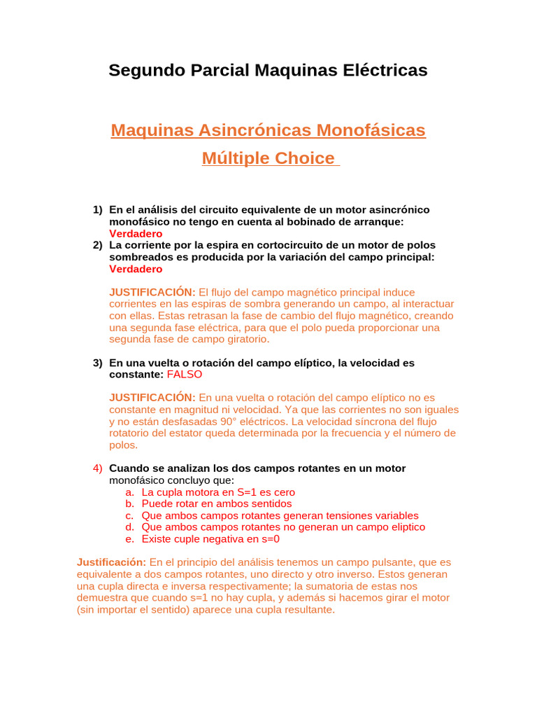 Segundo Parcial Maquinas Electricas | PDF