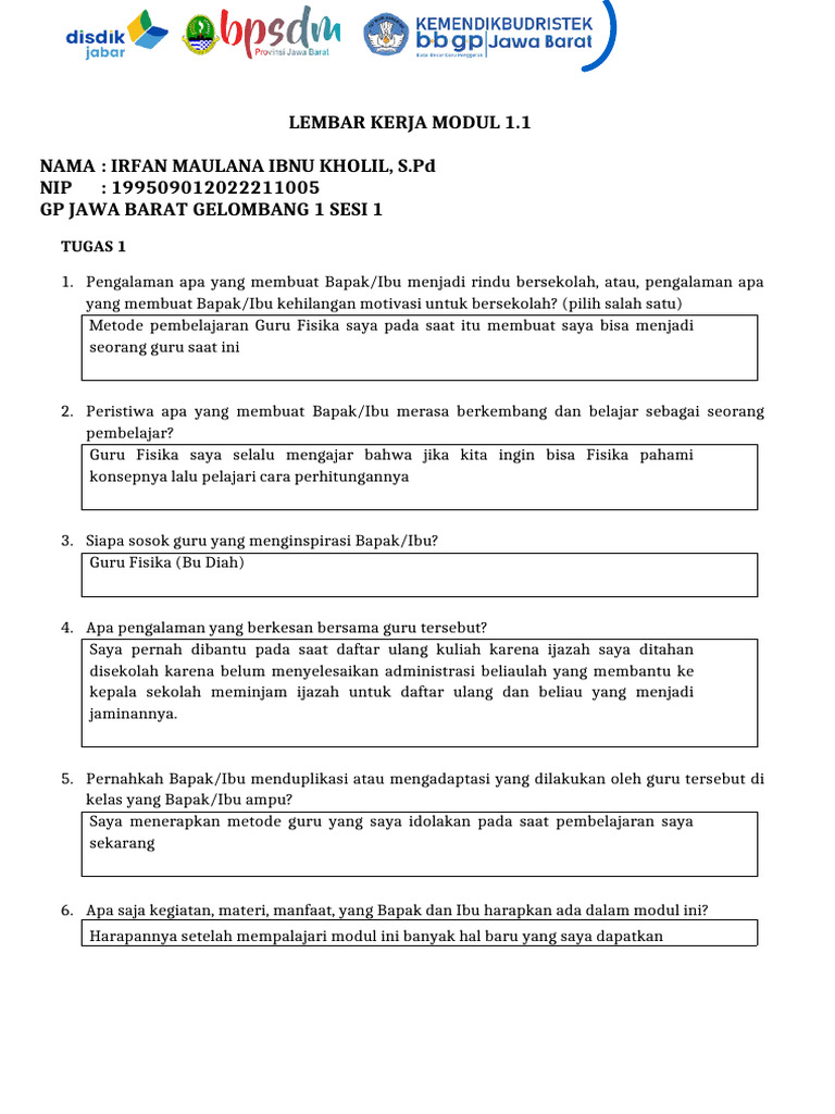 LK MODUL 1 JRNL KSH Syg | PDF