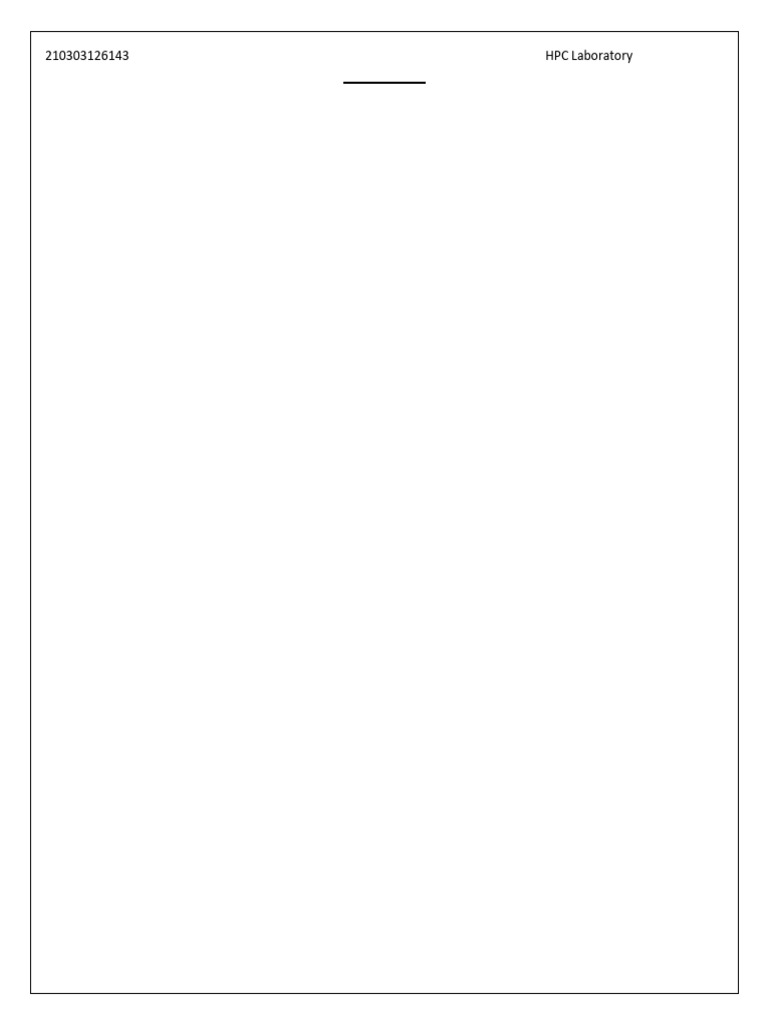 HPC Practical 4 | PDF