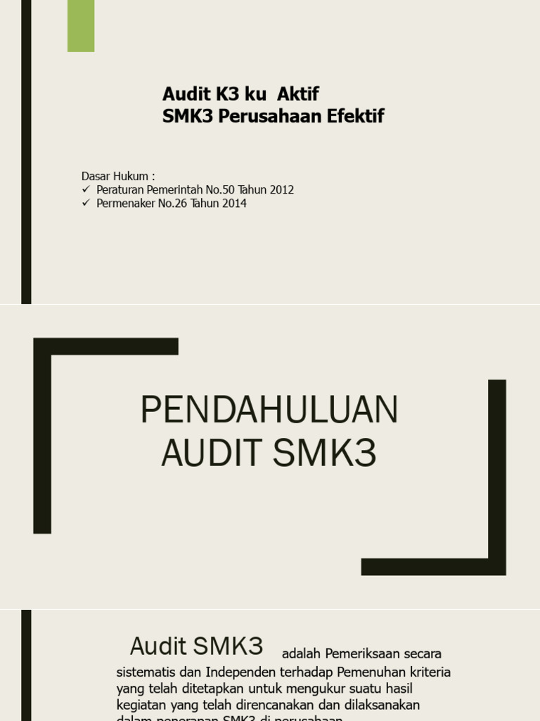 Audit SMK3 - 01 | PDF
