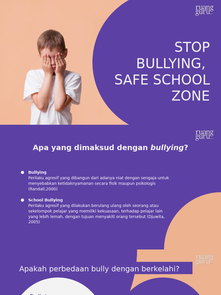Stop Bullying, Safe School Zone | PDF